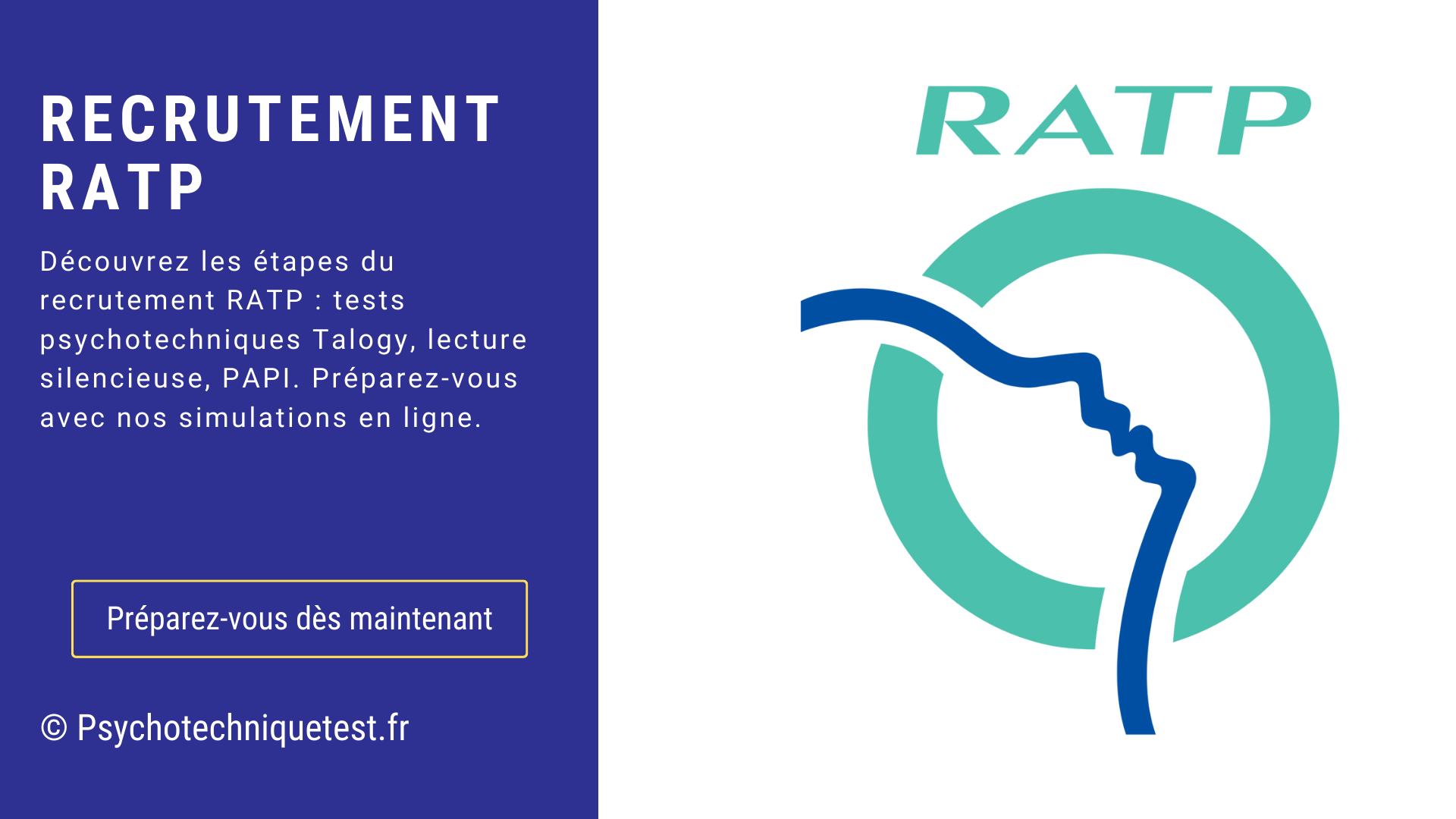 Recrutement RATP 2026 : tests psychotechniques Talogy et préparation